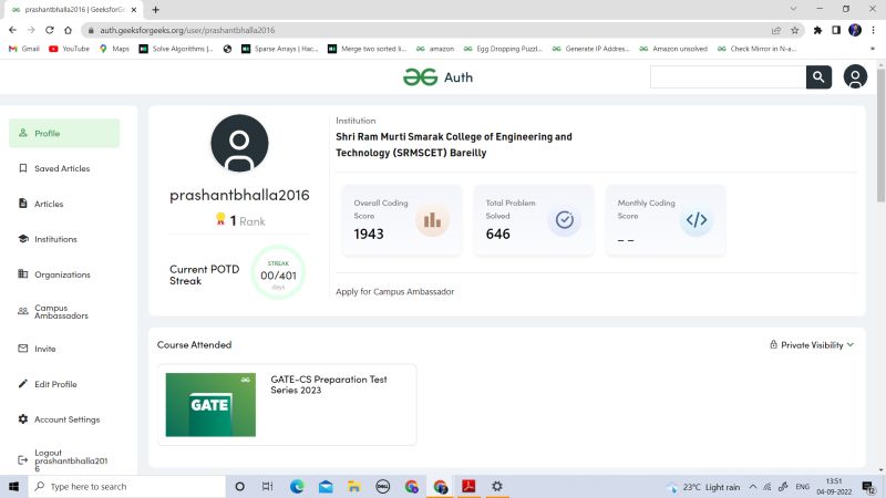 Prashant Bhalla on LinkedIn: #gfg #cp #dsa #coding #problemsolving Prashant Bhalla on LinkedIn: #gfg #cp #dsa #coding #problemsolving