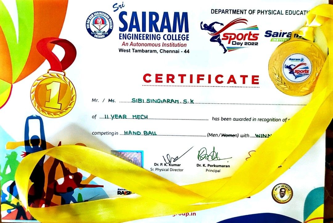 SIBI SINGARAM S K on LinkedIn: #sairaminstitutions SIBI SINGARAM S K on LinkedIn: #sairaminstitutions
