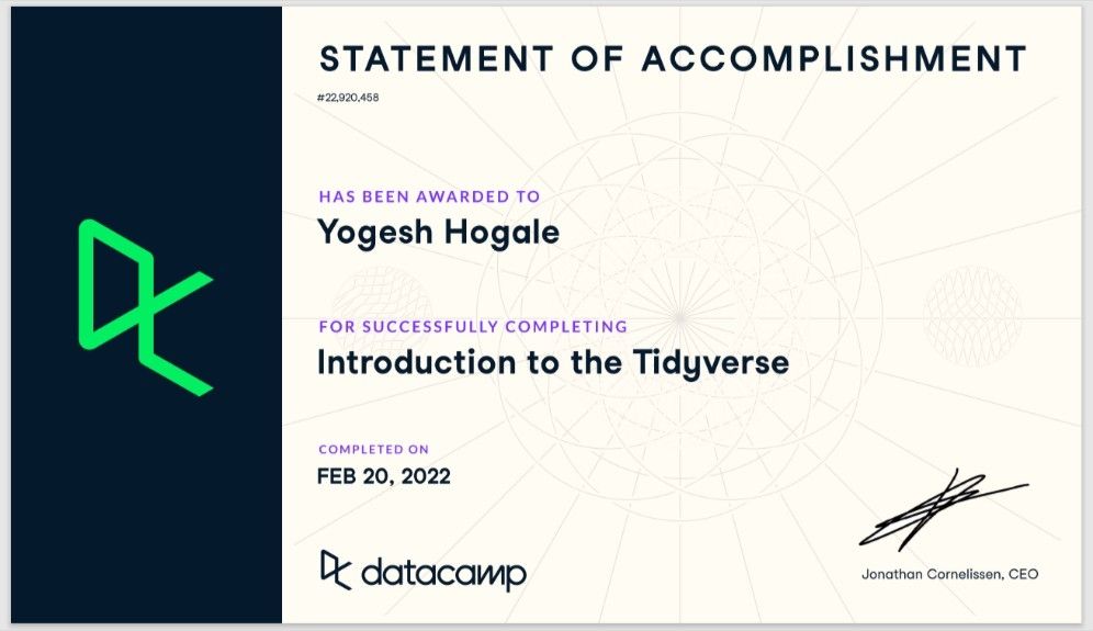 Yogesh Ashru Hogale on LinkedIn: #datacamp #r #rstudio #learning # ... Yogesh Ashru Hogale on LinkedIn: #datacamp #r #rstudio #learning # ...