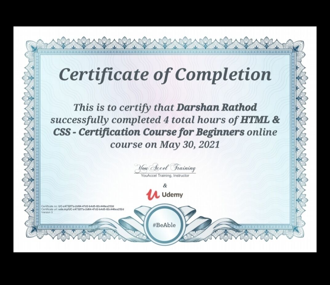 Darshan Rathod. (He/Him) on LinkedIn: # I have just completed HTML and ... Darshan Rathod. (He/Him) on LinkedIn: # I have just completed HTML and ...