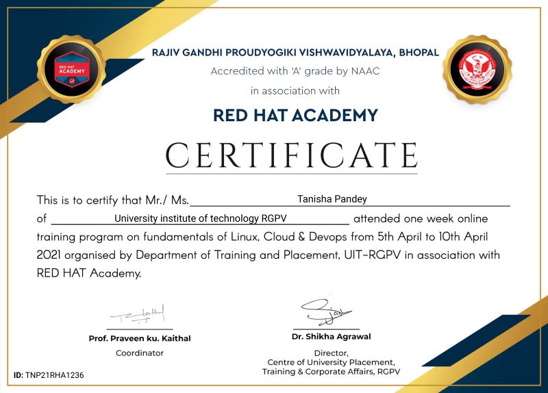 Tanisha Pandey on LinkedIn: Attended this one week training sessions on ... Tanisha Pandey on LinkedIn: Attended this one week training sessions on ...