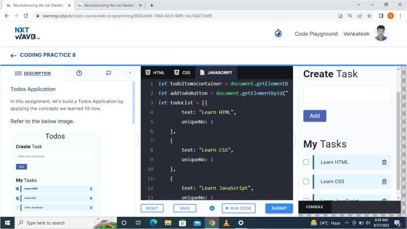 Venkatesh Ganji on LinkedIn: #100daysofcode #ccbp #nxtwave #day73 # ... Venkatesh Ganji on LinkedIn: #100daysofcode #ccbp #nxtwave #day73 # ...