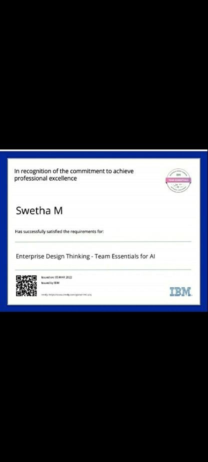 Swetha Murugan on LinkedIn: view my achievement from IBM Swetha Murugan on LinkedIn: view my achievement from IBM