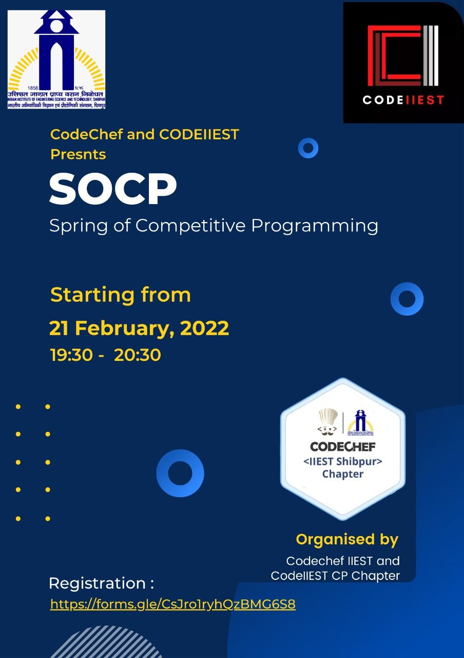 CodeChef IIEST Chapter on LinkedIn: #competitiveprogramming #codechef # ... CodeChef IIEST Chapter on LinkedIn: #competitiveprogramming #codechef # ...