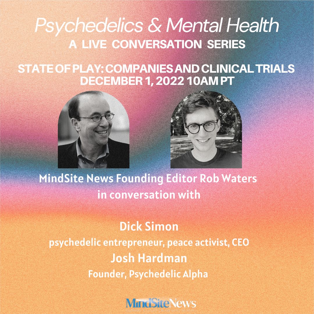 Dick Simon on LinkedIn: Excited for this talk with MindSite News and ... Dick Simon on LinkedIn: Excited for this talk with MindSite News and ...