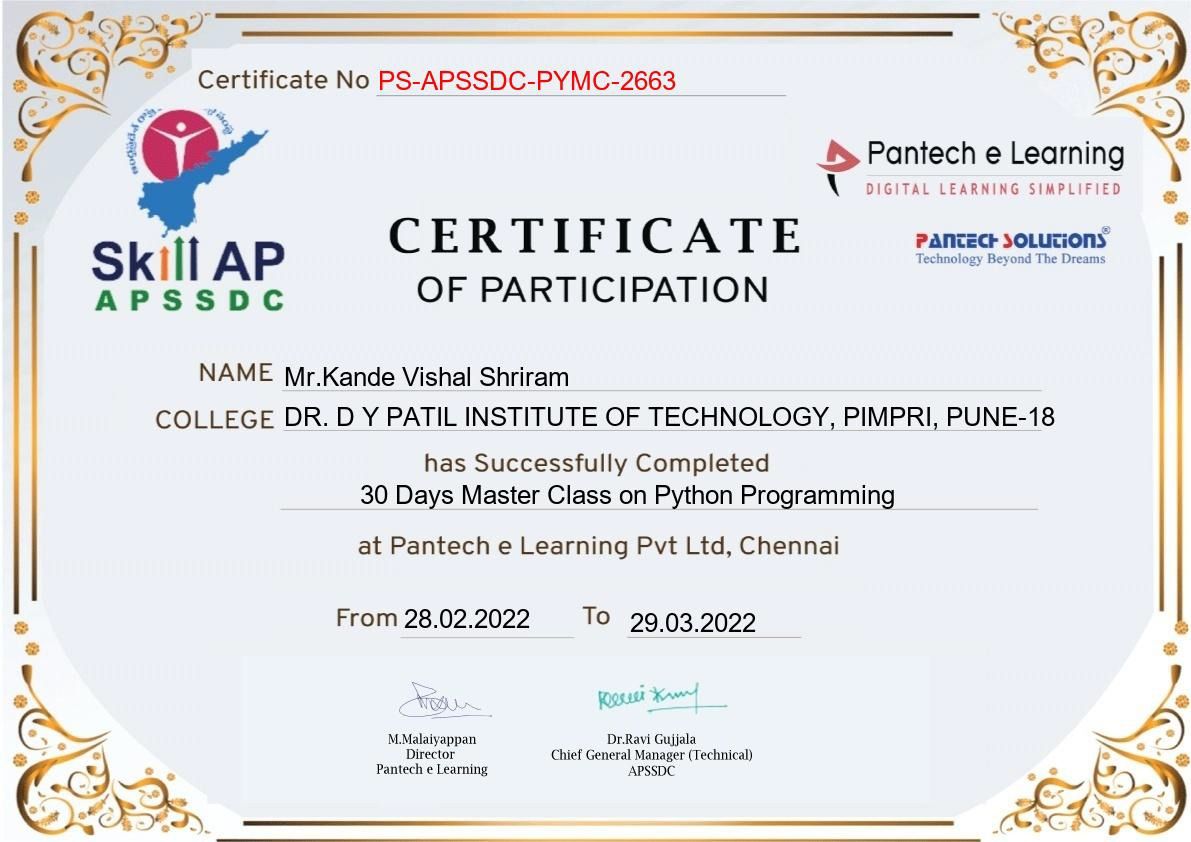 Vishal Kande on LinkedIn: #connections #training #python #pantechsolutions Vishal Kande on LinkedIn: #connections #training #python #pantechsolutions