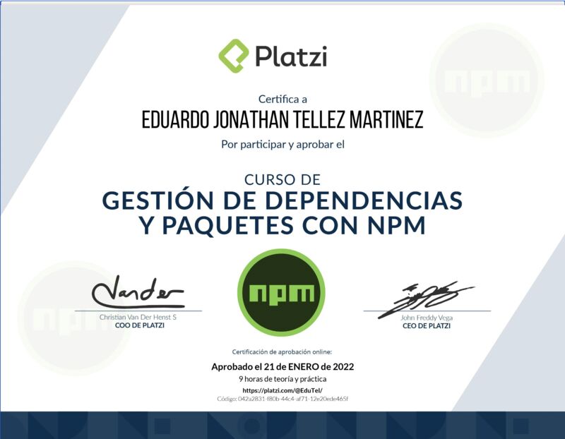 jonathan martinez on LinkedIn: #platzi #javascript #javascriptdeveloper ... jonathan martinez on LinkedIn: #platzi #javascript #javascriptdeveloper ...