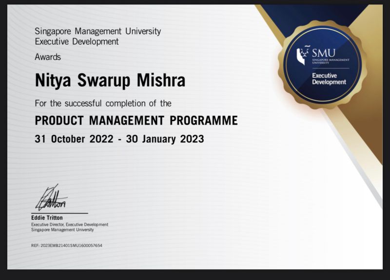Nitya Swarup Mishra on LinkedIn: #smu #productmanagement | 19 comments Nitya Swarup Mishra on LinkedIn: #smu #productmanagement | 19 comments