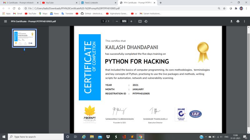 Kailash Dhandapani on LinkedIn: #python #hacking Kailash Dhandapani on LinkedIn: #python #hacking