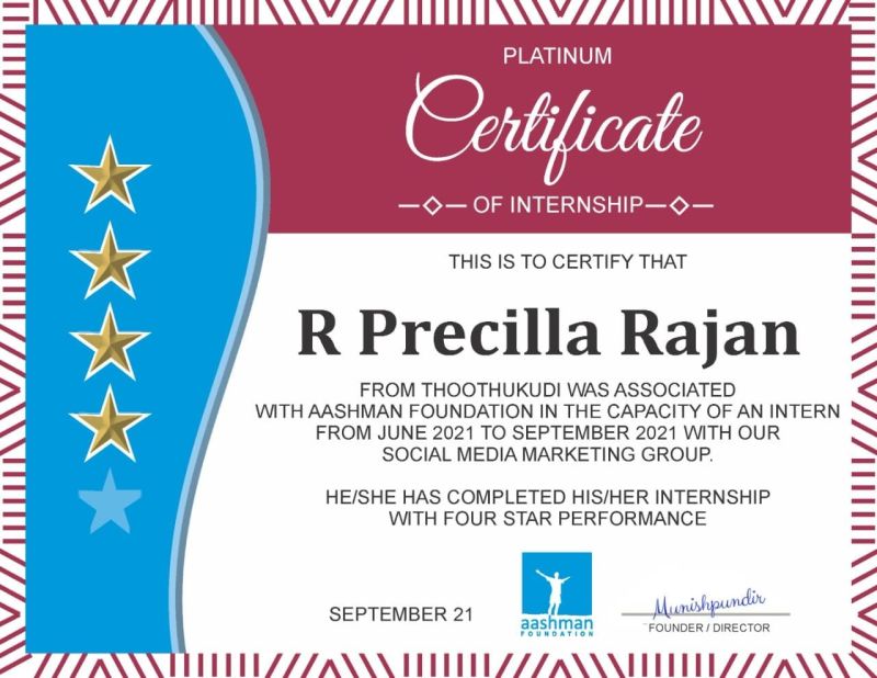 Precilla Rajan on LinkedIn: #aashman Precilla Rajan on LinkedIn: #aashman