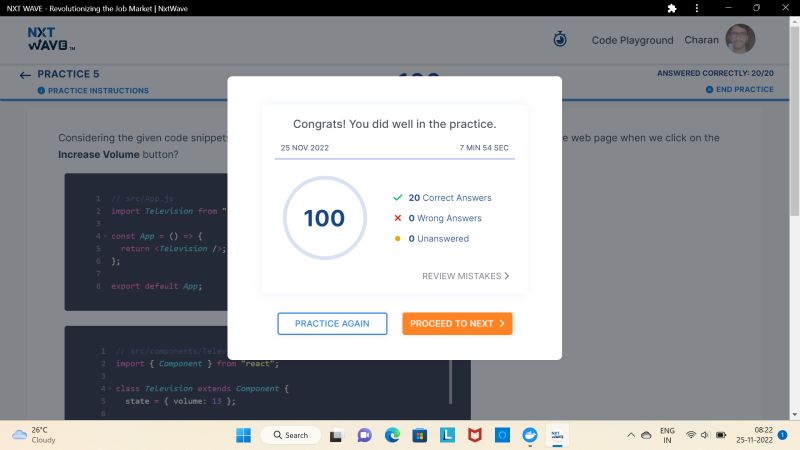 charan velamala auf LinkedIn: #reactjs #nxtwave #ccbpian # ... charan velamala auf LinkedIn: #reactjs #nxtwave #ccbpian # ...