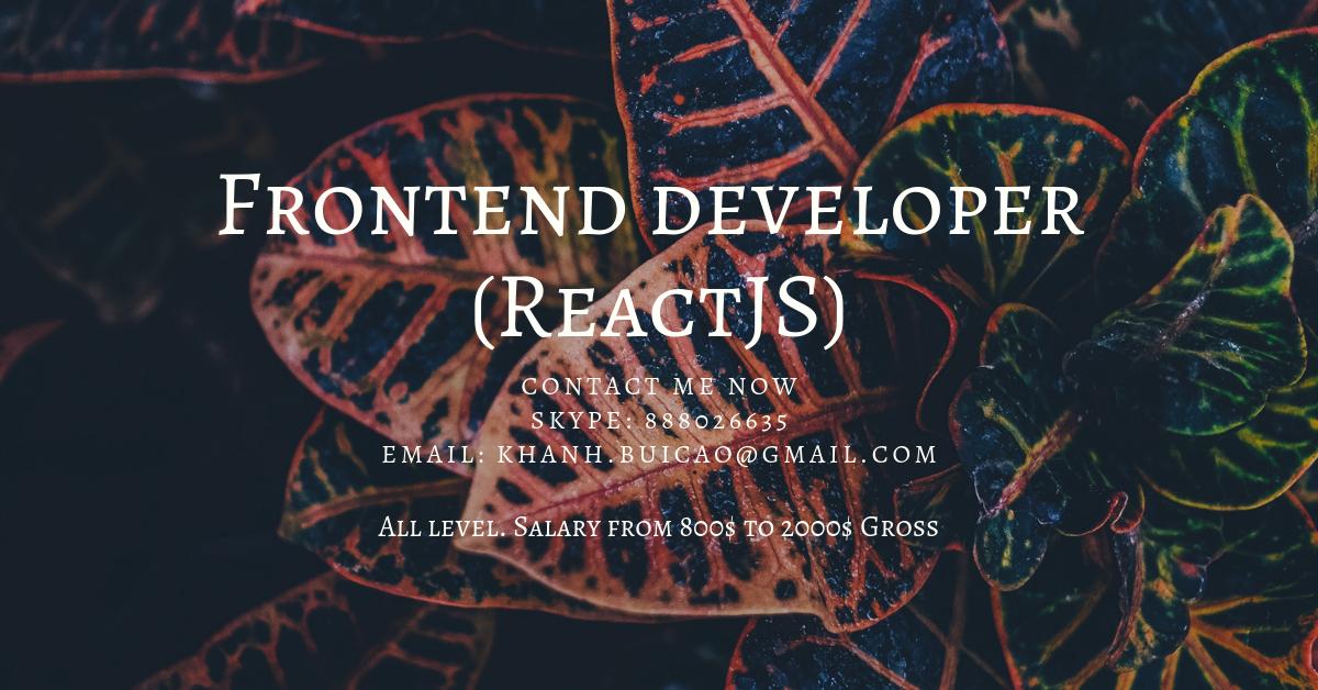 Bùi Cao Khanh on LinkedIn: #reactjs #redux #webpack #javascript #hcm # ... Bùi Cao Khanh on LinkedIn: #reactjs #redux #webpack #javascript #hcm # ...