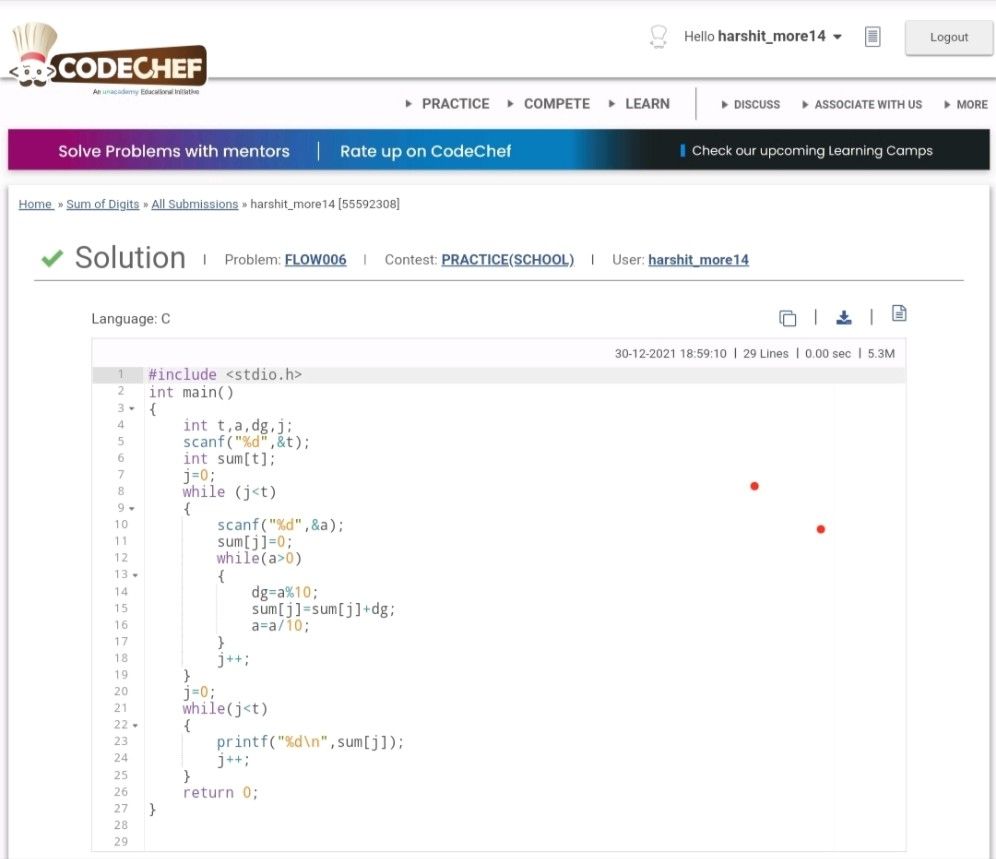 Harshit More on LinkedIn: #codechef #dsa #cprogramming # ... Harshit More on LinkedIn: #codechef #dsa #cprogramming # ...