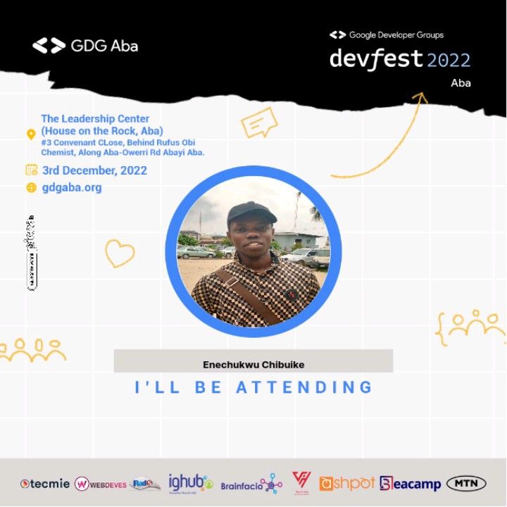 Enechukwu Chibuike on LinkedIn: #devfest #devfest2022 #devfestaba # ... Enechukwu Chibuike on LinkedIn: #devfest #devfest2022 #devfestaba # ...