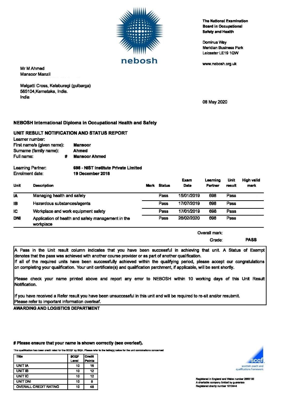 Mansoor Ahmed CMIOSH, IDipNEBOSH. on LinkedIn: #nebosh #nist | 105 comments Mansoor Ahmed CMIOSH, IDipNEBOSH. on LinkedIn: #nebosh #nist | 105 comments