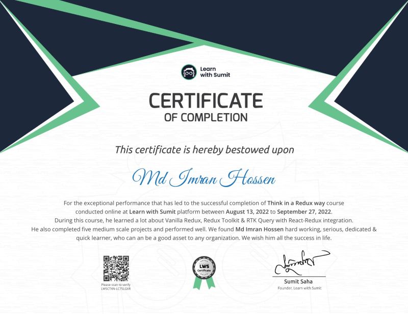 Imran Hossen on LinkedIn: #alhamdulillah #success #lws #learnwithsumit Imran Hossen on LinkedIn: #alhamdulillah #success #lws #learnwithsumit