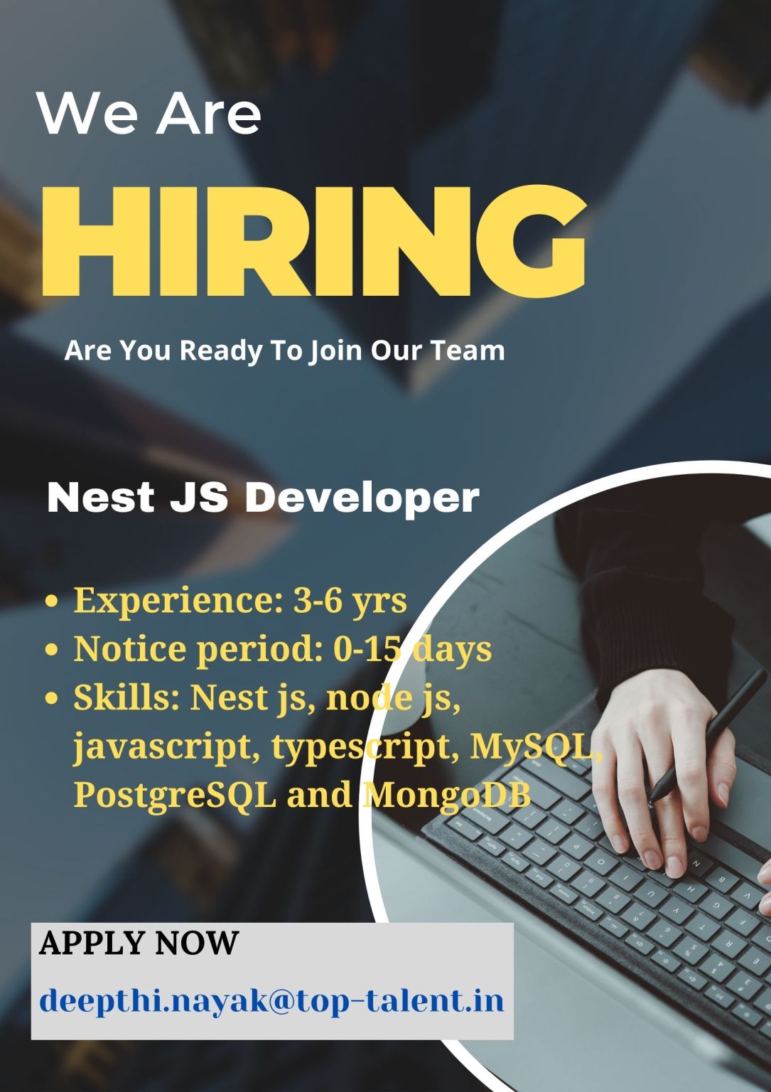Deepthi N. on LinkedIn: #nodejs #javascript #nestjs #typescript #mysql ... Deepthi N. on LinkedIn: #nodejs #javascript #nestjs #typescript #mysql ...