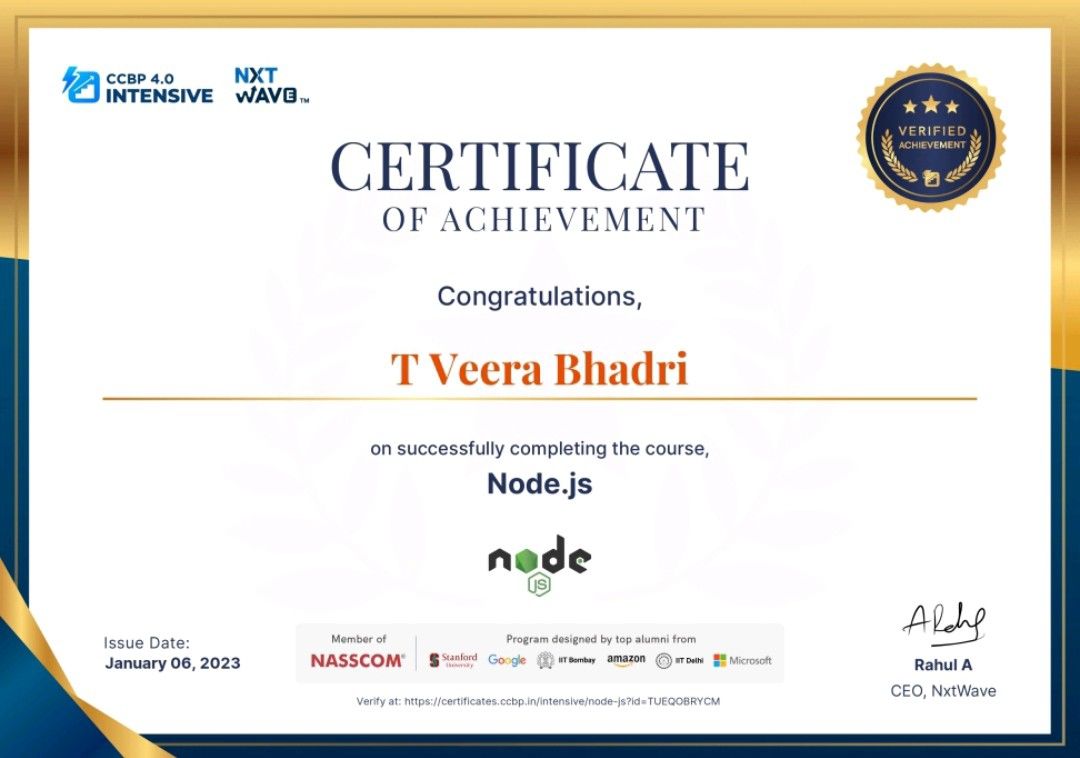 Veera Bhadri Thekkalakota on LinkedIn: #nodejs #nodejsdeveloper # ... Veera Bhadri Thekkalakota on LinkedIn: #nodejs #nodejsdeveloper # ...