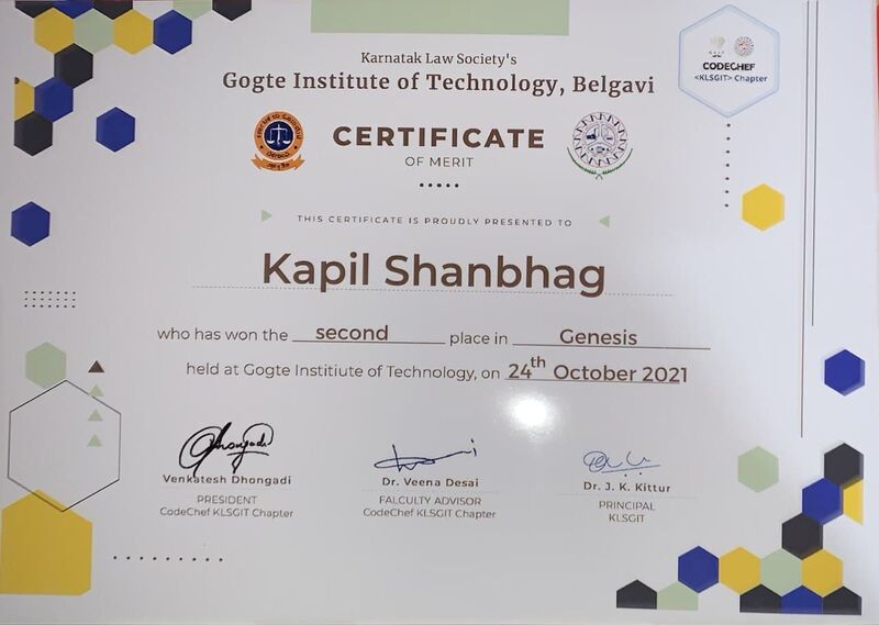 Kapil Shanbhag on LinkedIn: #codechef Kapil Shanbhag on LinkedIn: #codechef