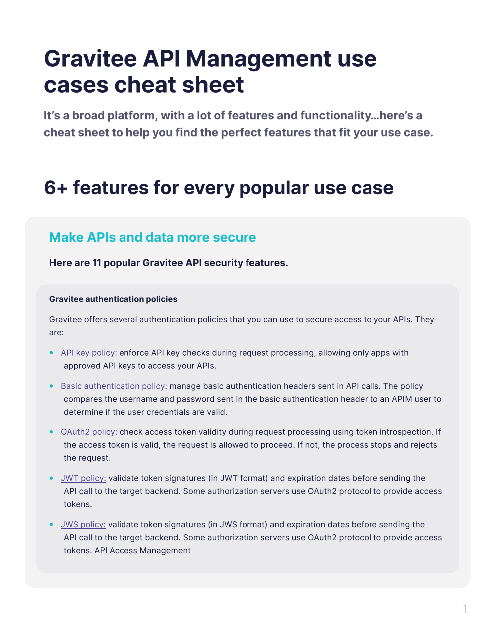 Luke Lipan on LinkedIn: Gravitee API Management use cases cheat sheet Luke Lipan on LinkedIn: Gravitee API Management use cases cheat sheet