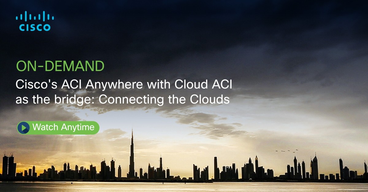 Cisco on LinkedIn: Cisco’s ACI Anywhere with Cloud ACI as the bridge ... Cisco on LinkedIn: Cisco’s ACI Anywhere with Cloud ACI as the bridge ...