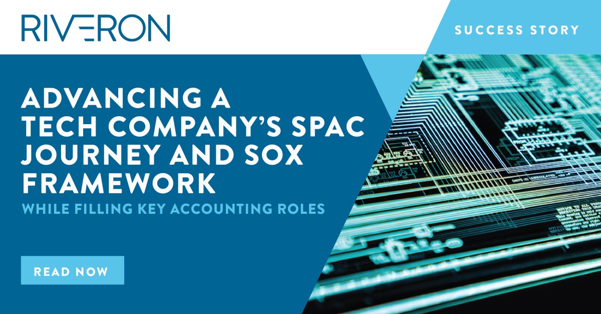 Riveron on LinkedIn: SPAC Journey and SOX Framework Success Story - Riveron Riveron on LinkedIn: SPAC Journey and SOX Framework Success Story - Riveron
