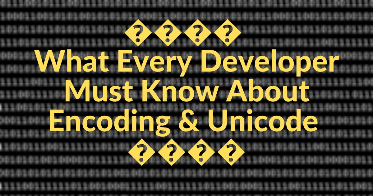 freeCodeCamp on LinkedIn: Unicode Characters – What Every Developer ... freeCodeCamp on LinkedIn: Unicode Characters – What Every Developer ...