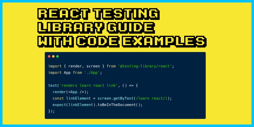 freeCodeCamp on LinkedIn: React Testing Library – Tutorial with ... freeCodeCamp on LinkedIn: React Testing Library – Tutorial with ...