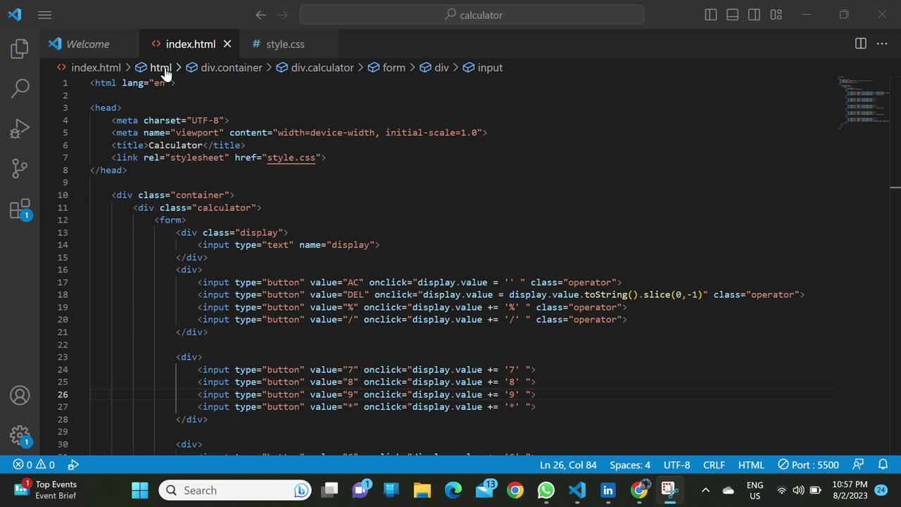 Ankit mishra on LinkedIn: Hey 😊 Task 1: Calculator A task given by ... Ankit mishra on LinkedIn: Hey 😊 Task 1: Calculator A task given by ...