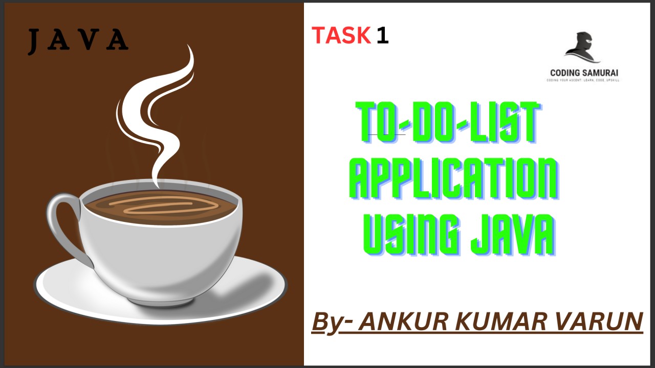 My journey as a JAVA intern at Coding Samurai 🔷 Command-Line To-Do List ... My journey as a JAVA intern at Coding Samurai 🔷 Command-Line To-Do List ...