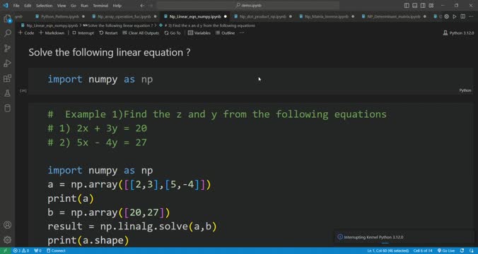Kanifnath Gite on LinkedIn: #numpy #numpy #linearalgebra #dataanalytics ... Kanifnath Gite on LinkedIn: #numpy #numpy #linearalgebra #dataanalytics ...