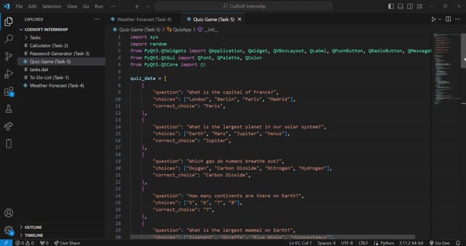 Mangesh Pangam on LinkedIn: #python #quizgame #codsoft # ... Mangesh Pangam on LinkedIn: #python #quizgame #codsoft # ...