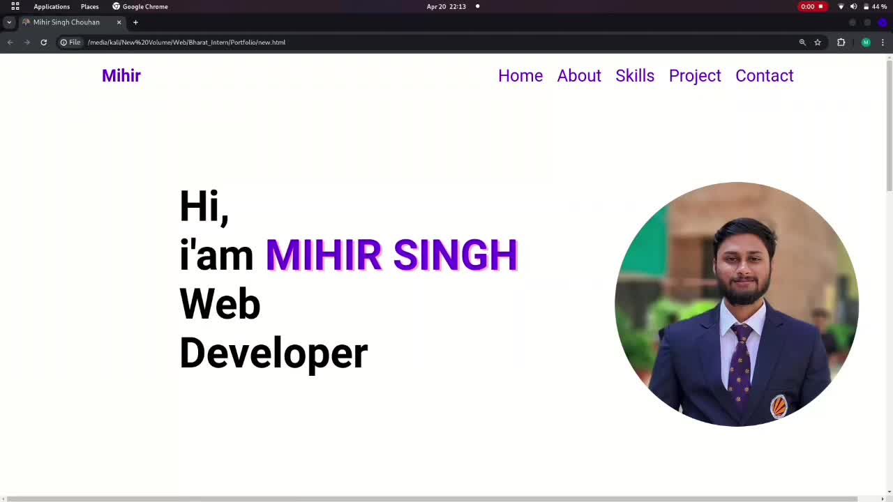 Mihir singh Chouhan on LinkedIn: #portfolio #webdesign #html #css Mihir singh Chouhan on LinkedIn: #portfolio #webdesign #html #css