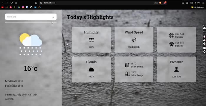 Mohammad Aarish on LinkedIn: Creating a weather website using HTML, CSS ... Mohammad Aarish on LinkedIn: Creating a weather website using HTML, CSS ...
