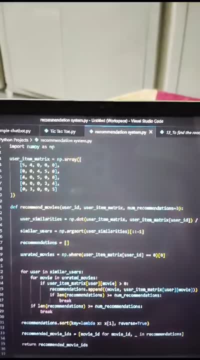 Sarthak Jain on LinkedIn: Its a simple python code of a recommendation ... Sarthak Jain on LinkedIn: Its a simple python code of a recommendation ...