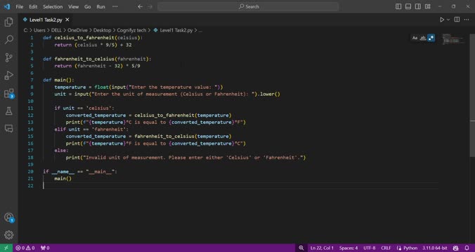 Cognifyz Technologies completed temperature conversion task | Pradip ... Cognifyz Technologies completed temperature conversion task | Pradip ...