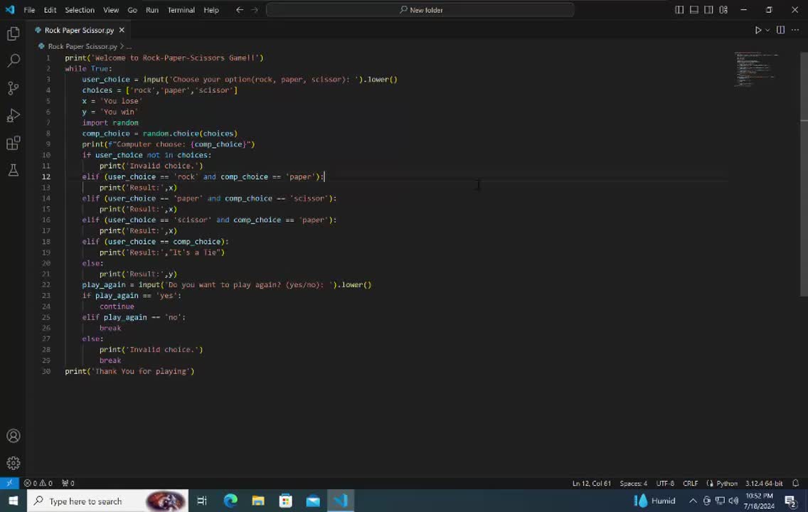 Md Amir on LinkedIn: #task3 #python #programming #internship #codsoft Md Amir on LinkedIn: #task3 #python #programming #internship #codsoft
