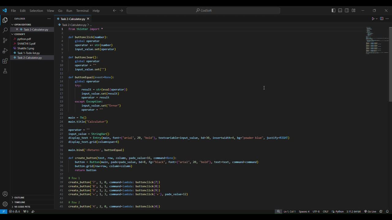 Shakthi Santhanam on LinkedIn: #secondtask #pythonprogramming #codsoft ... Shakthi Santhanam on LinkedIn: #secondtask #pythonprogramming #codsoft ...