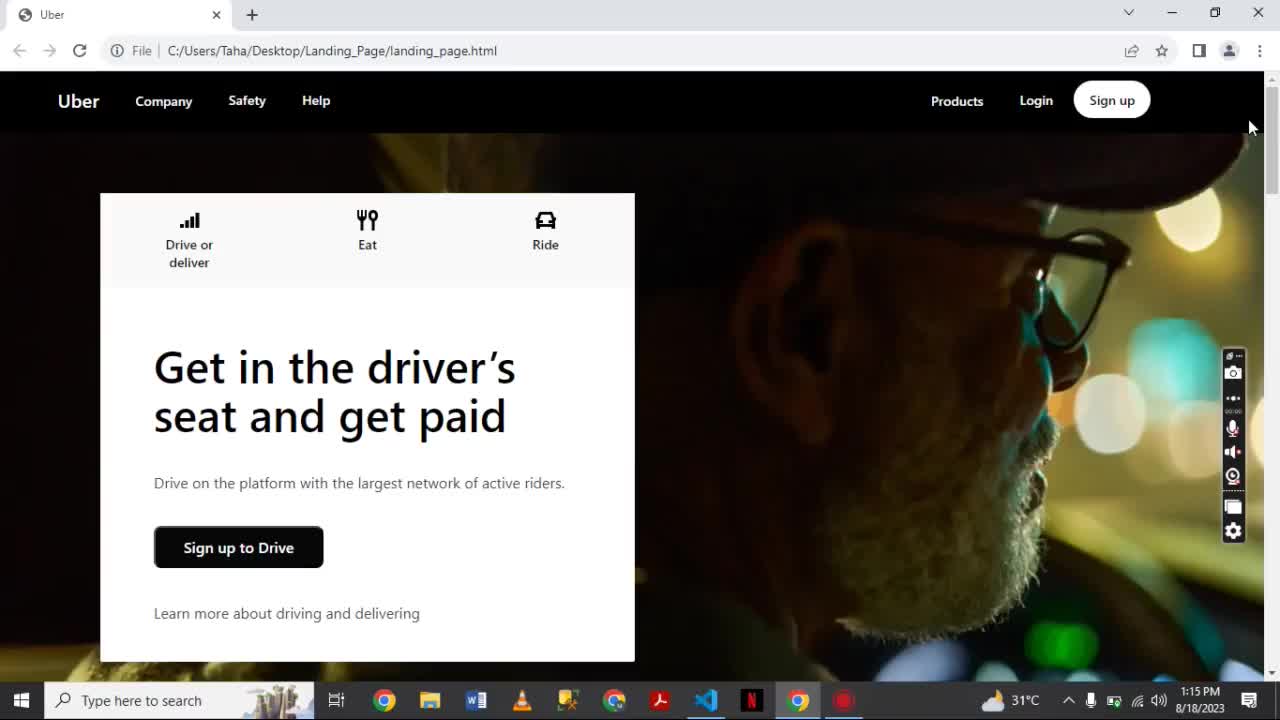 Taha Khan on LinkedIn: #codesoftinternship #webdev #uberclone #html # ... Taha Khan on LinkedIn: #codesoftinternship #webdev #uberclone #html # ...