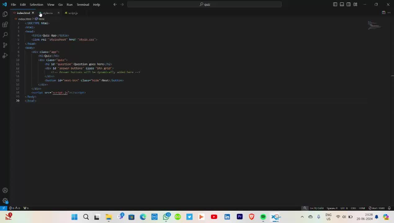 Sneha Gawande on LinkedIn: #webdev #javascript #quizapp Sneha Gawande on LinkedIn: #webdev #javascript #quizapp