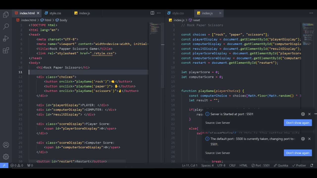 Adeoye Moses on LinkedIn: I recreated another game using JavaScript ... Adeoye Moses on LinkedIn: I recreated another game using JavaScript ...