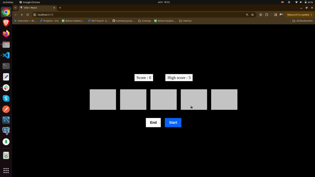 Rohan Kadam on LinkedIn: #react #javascript #game Rohan Kadam on LinkedIn: #react #javascript #game