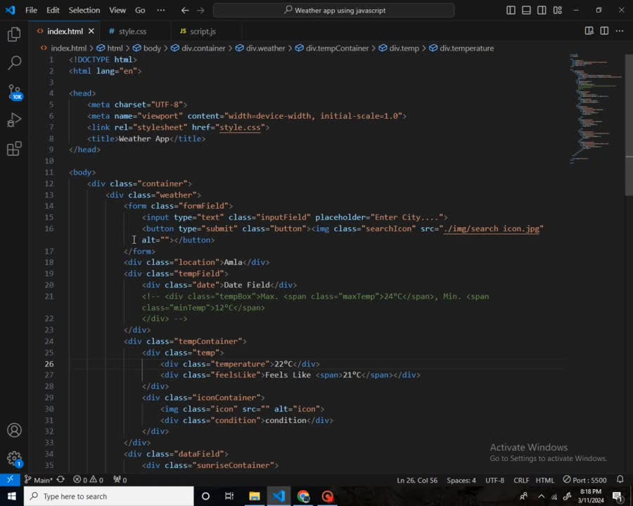 New update on WeatherApp project | Yash Rahadve posted on the topic ... New update on WeatherApp project | Yash Rahadve posted on the topic ...