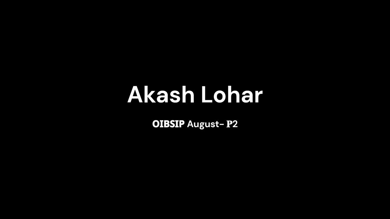 AKASH LOHAR on LinkedIn: #internship #javadeveloper #oibsip #javaintern ... AKASH LOHAR on LinkedIn: #internship #javadeveloper #oibsip #javaintern ...