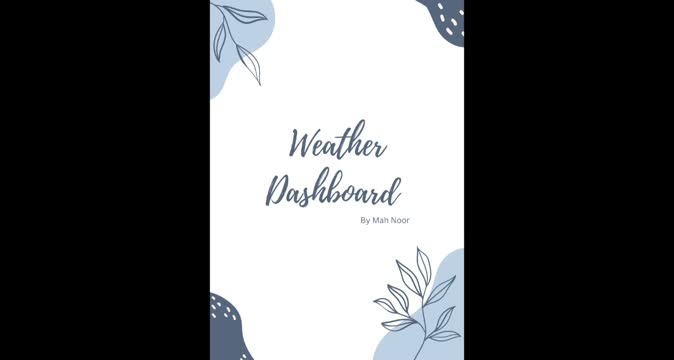 Mah Noor on LinkedIn: #webdevelopment #html #weatherdashboard # ... Mah Noor on LinkedIn: #webdevelopment #html #weatherdashboard # ...