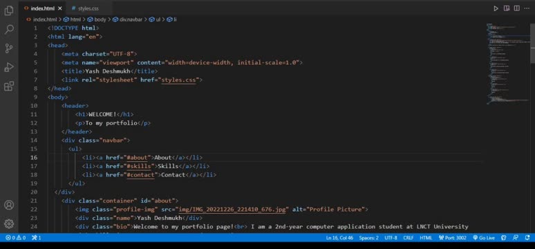 Yash Deshmukh on LinkedIn: #codesoft #internship #webdevelopment #portfolio Yash Deshmukh on LinkedIn: #codesoft #internship #webdevelopment #portfolio