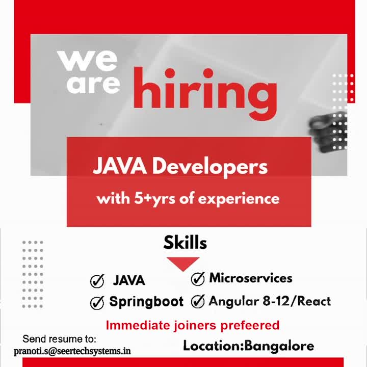 Pranoti Sahare on LinkedIn: We are hiring Java full Stack Developer Pranoti Sahare on LinkedIn: We are hiring Java full Stack Developer