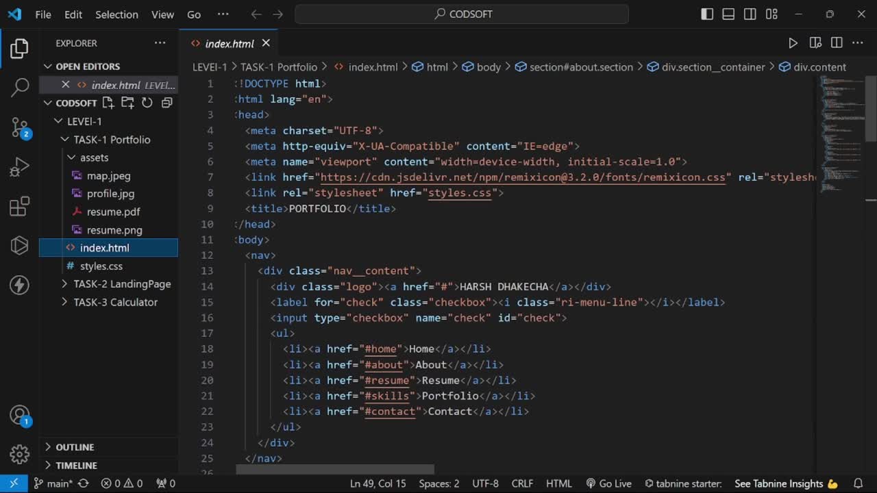 Harsh Dhakecha on LinkedIn: #html #css #codsoft #webdevelopment # ... Harsh Dhakecha on LinkedIn: #html #css #codsoft #webdevelopment # ...