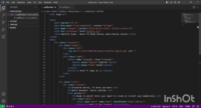 Ritu Gandhi on LinkedIn: #bharatintern #html #css #webdevelopment Ritu Gandhi on LinkedIn: #bharatintern #html #css #webdevelopment