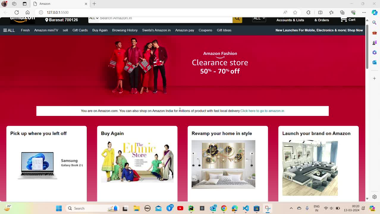 Launched my Amazon homepage clone using HTML and CSS | Sweta Biswas ... Launched my Amazon homepage clone using HTML and CSS | Sweta Biswas ...